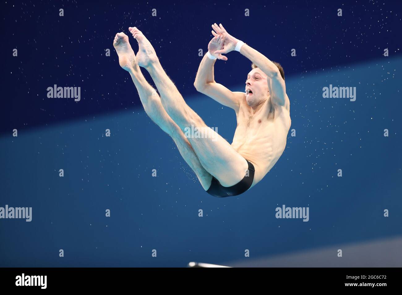 Tokyo, Japan. 7th Aug, 2021. MINIBAEV Viktor (ROC) Diving : Men's 10m ...