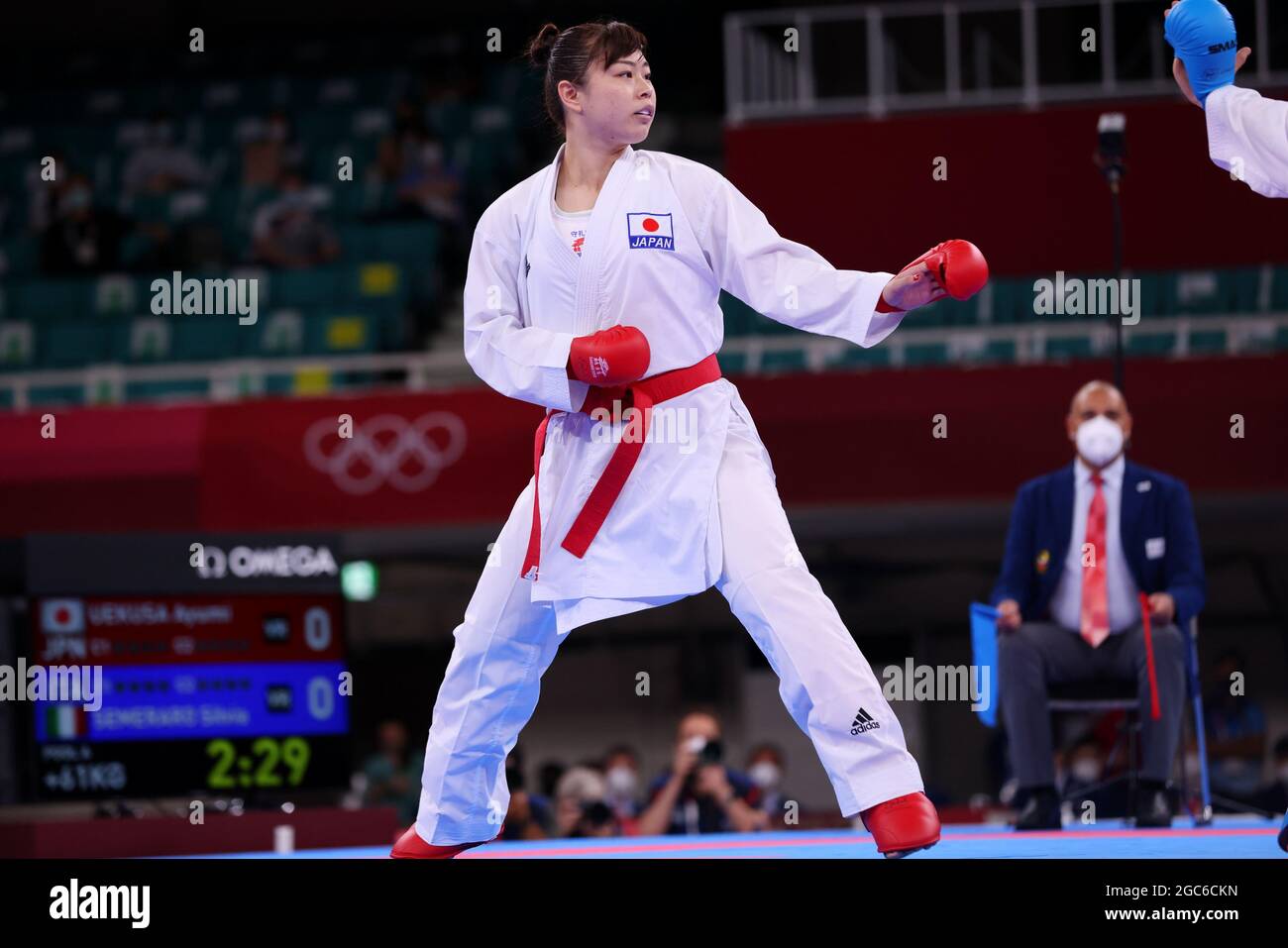 Tokyo, Japan. 7th Aug, 2021. Ayumi Uekusa (JPN) Karate : Women's Kumite ...