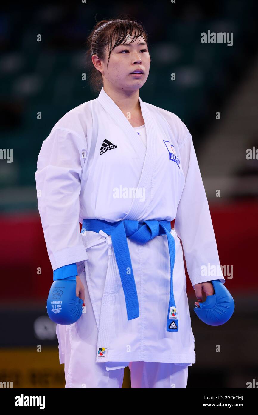 Tokyo, Japan. 7th Aug, 2021. Ayumi Uekusa (JPN) Karate : Women's Kumite ...