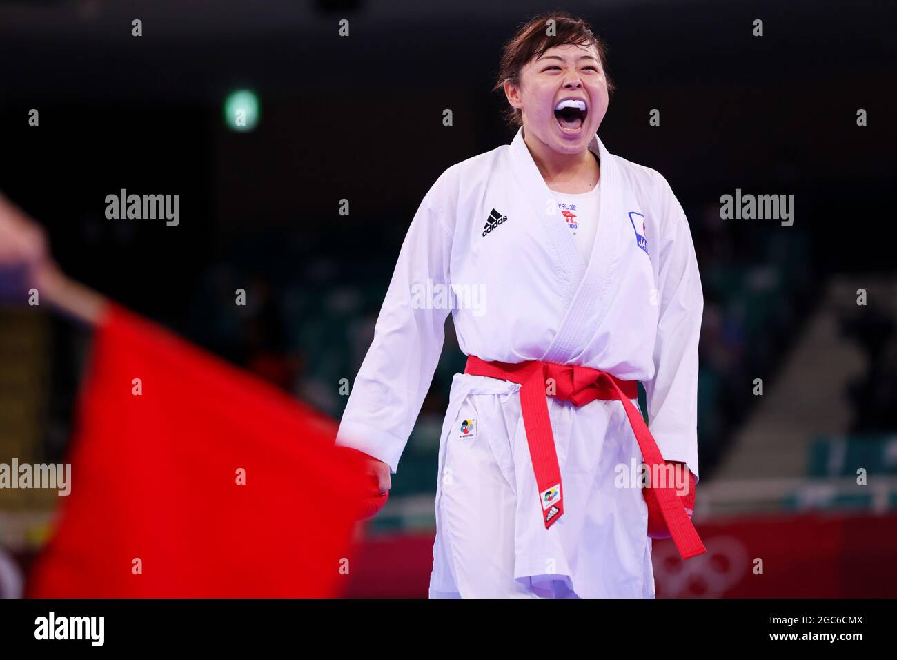 Tokyo, Japan. 7th Aug, 2021. Ayumi Uekusa (JPN) Karate : Women's Kumite ...