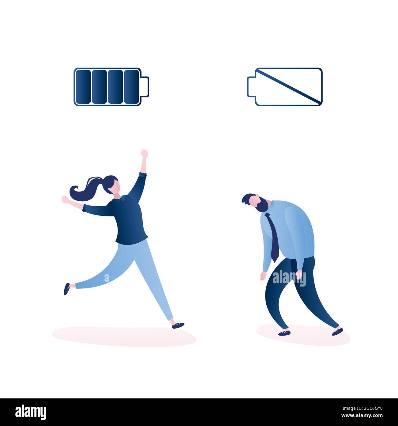 Sad woman full body Stock Vector Images - Alamy