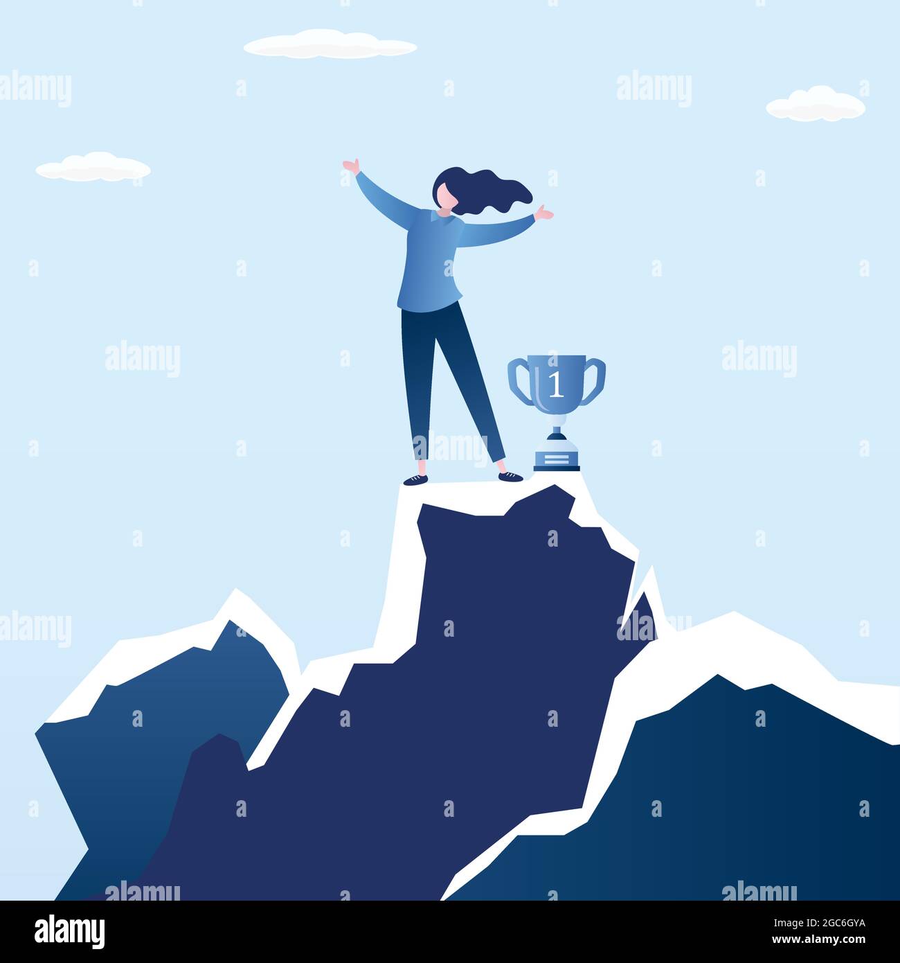 Female winner Stock Vector Images - Alamy