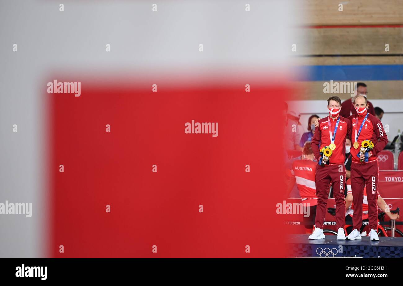 Izu, Japan. 07th Aug, 2021. Cycling/Track: Olympics, Madison, Men at ...