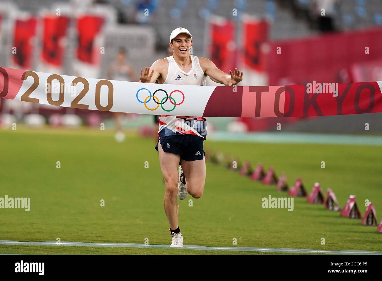 Joseph Choong of Great Britain celebrates a gold medal following ...