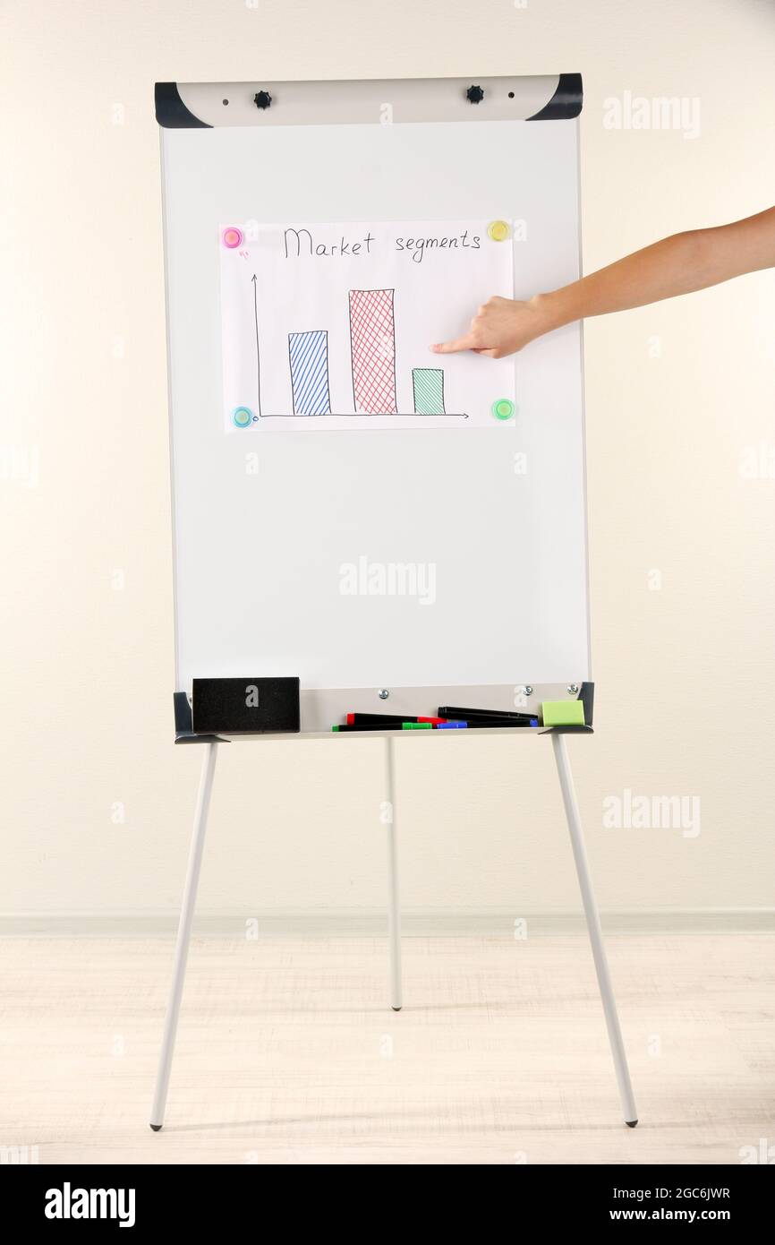 Flipchart in classroom Stock Photo - Alamy