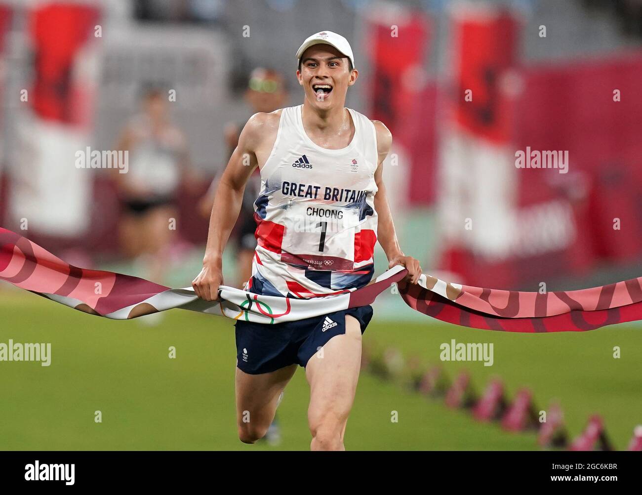 Joseph Choong of Great Britain celebrates a gold medal following ...