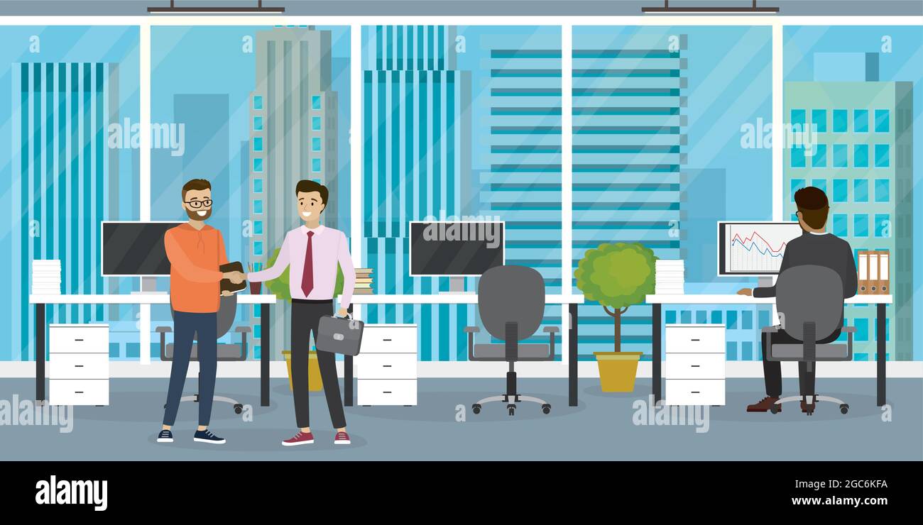 Cartoon illustration people working different Stock Vector Images - Alamy