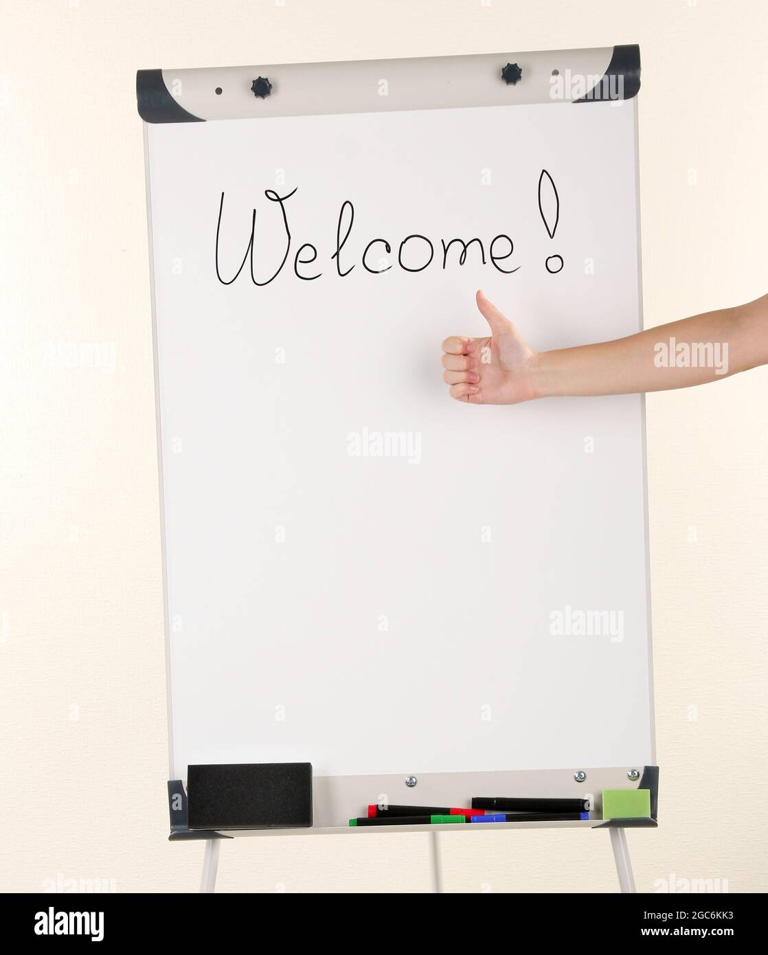 Flipchart in classroom Stock Photo - Alamy