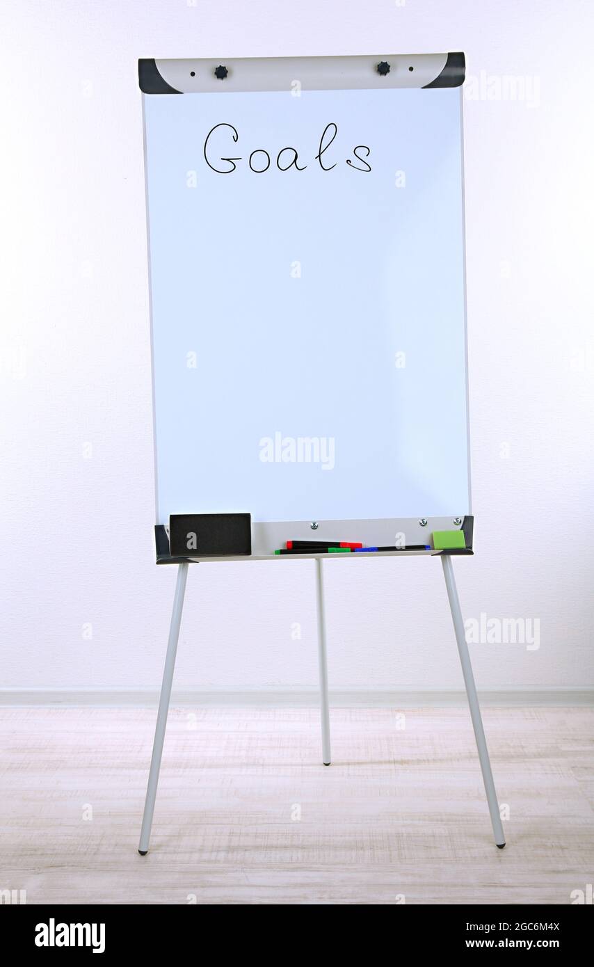 Flipchart in classroom Stock Photo - Alamy