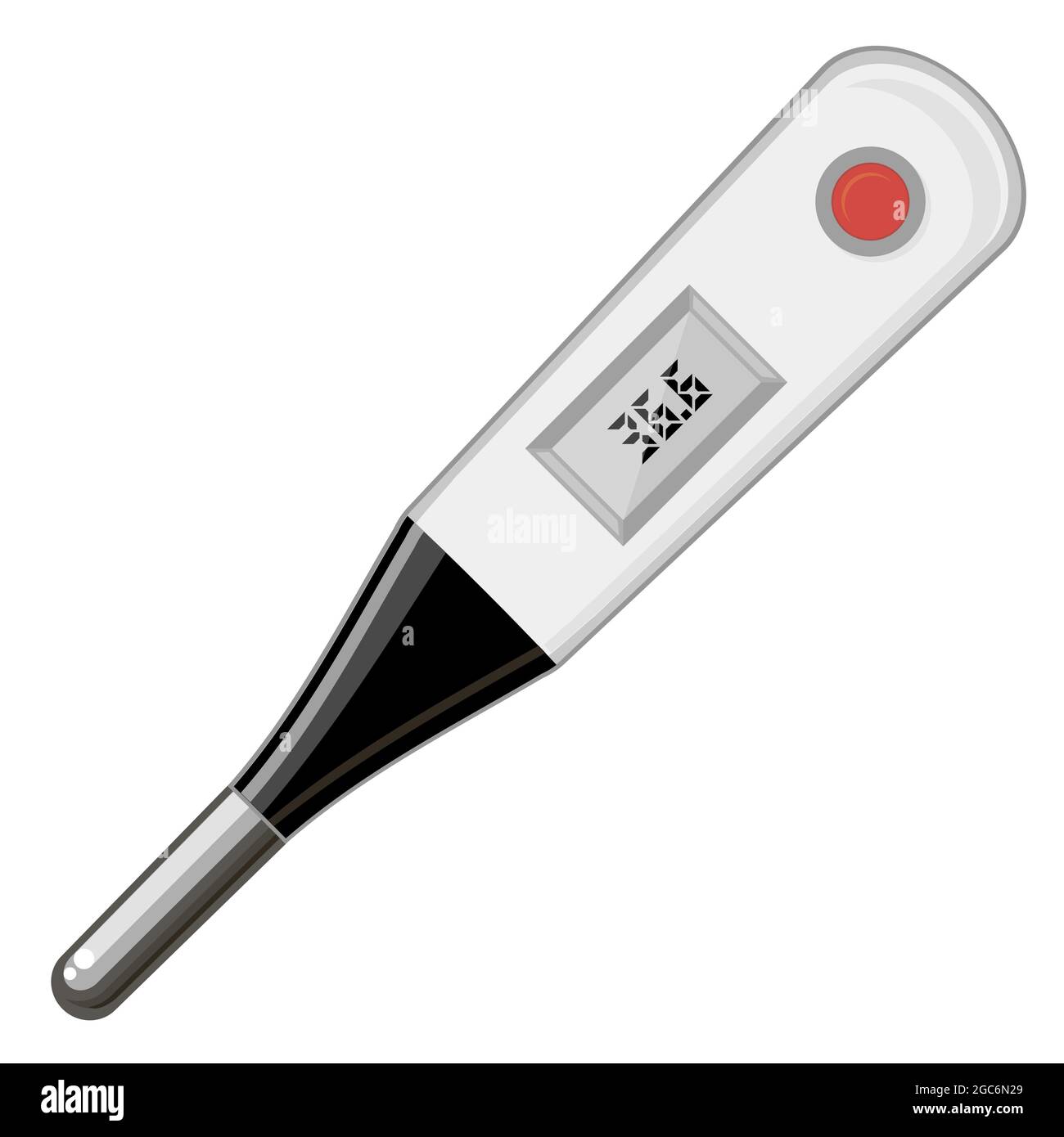 Modern Digital Medical Thermometer Isolated on White Background ...
