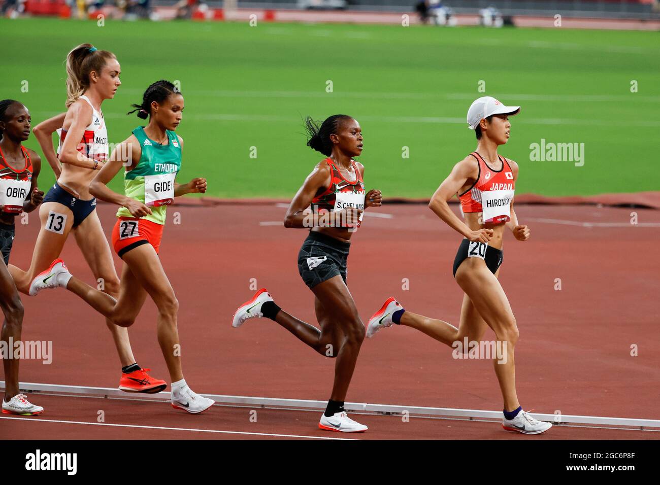 Tokyo, Japan. 07th Aug, 2021. Runners compete in the Women's 10,000 ...