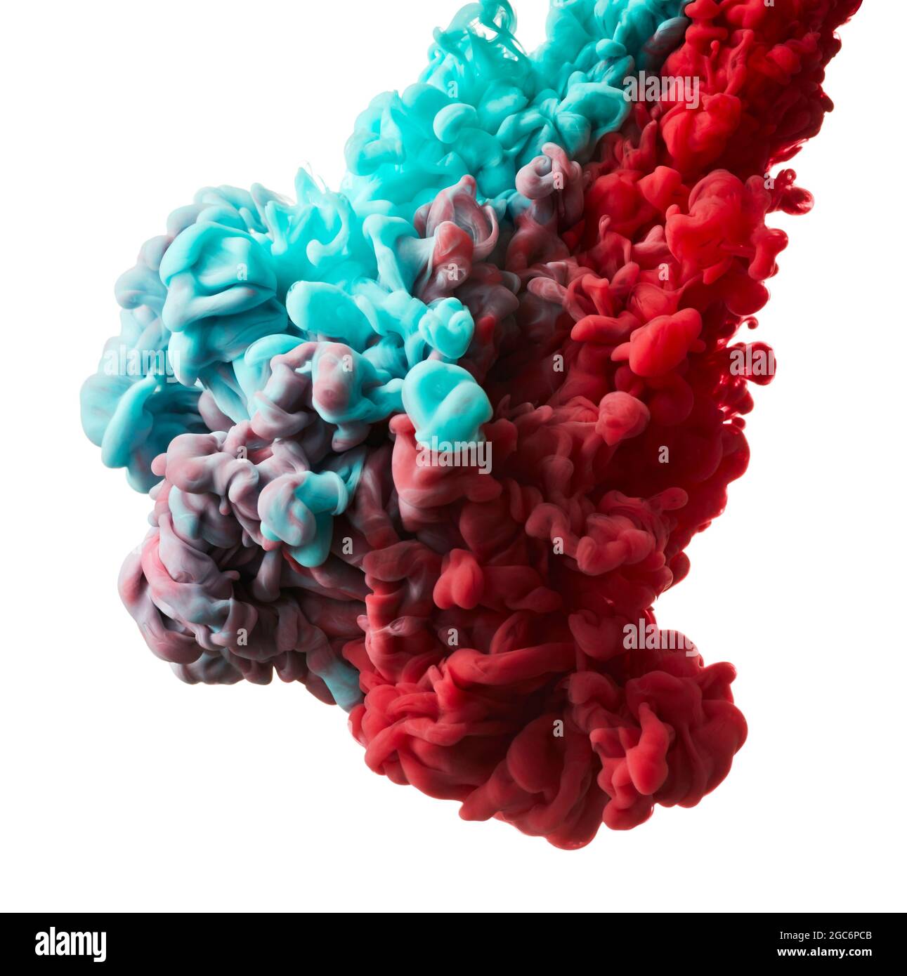 Color drop in water isolated on white background Stock Photo - Alamy