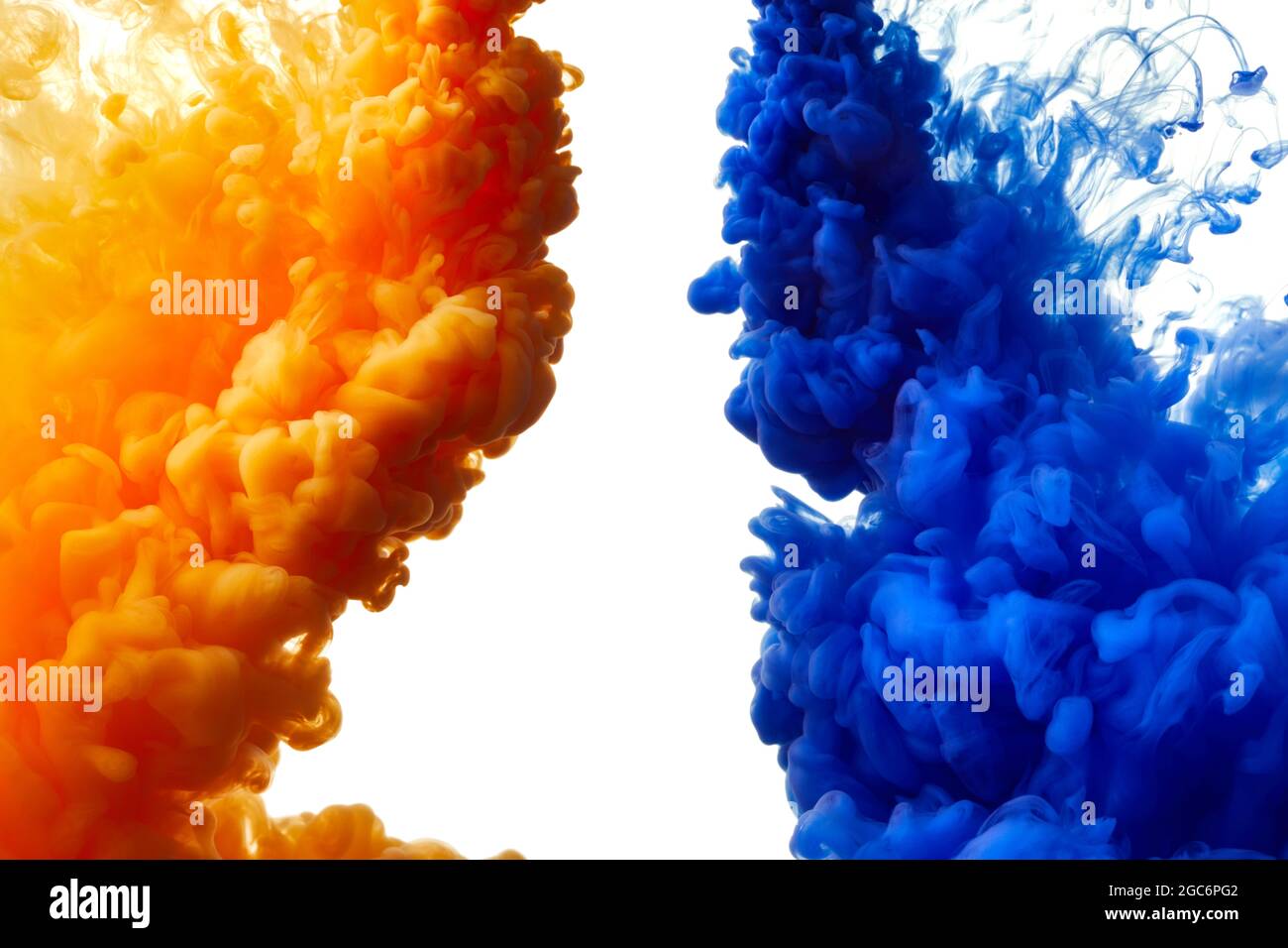 Ink in water isolated on white background Stock Photo - Alamy