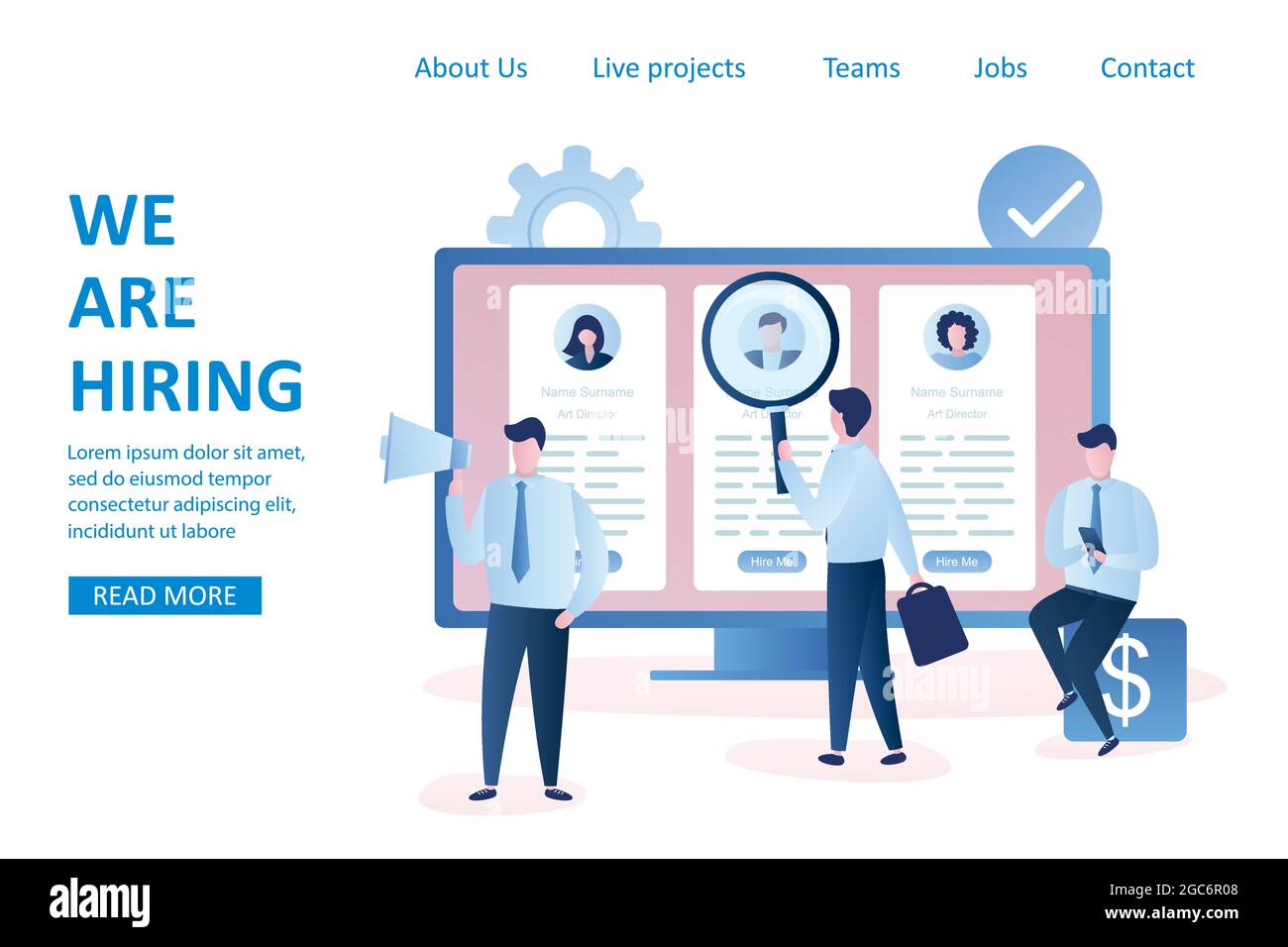 Recruiting employer Stock Vector Images - Alamy