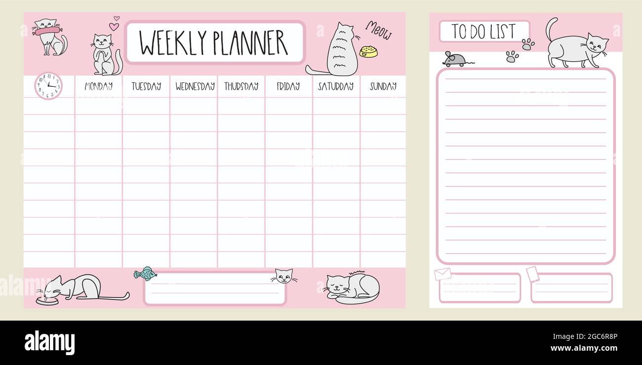 Cute Weekly Schedule Template