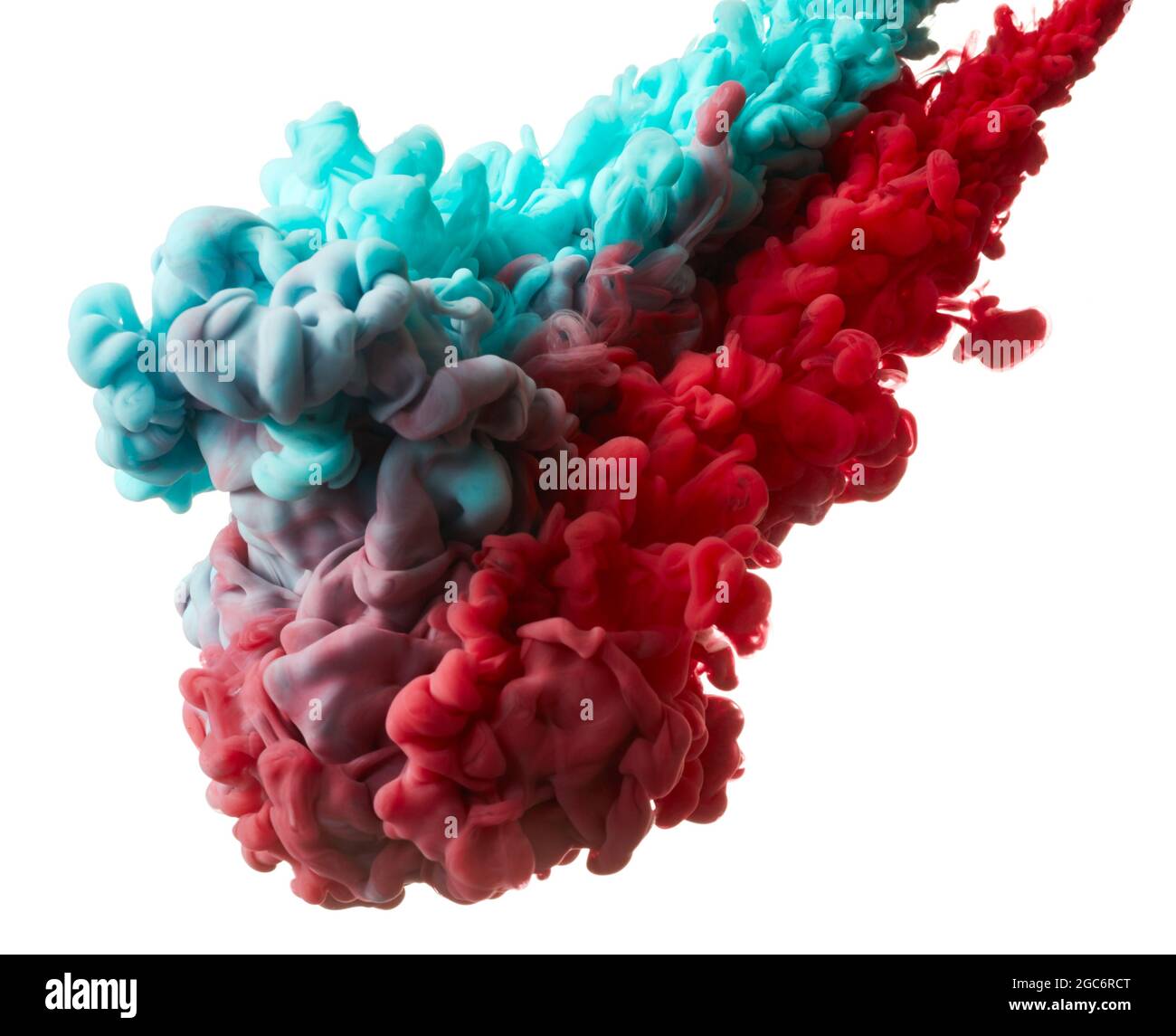 Ink drop in water isolated on white background Stock Photo - Alamy