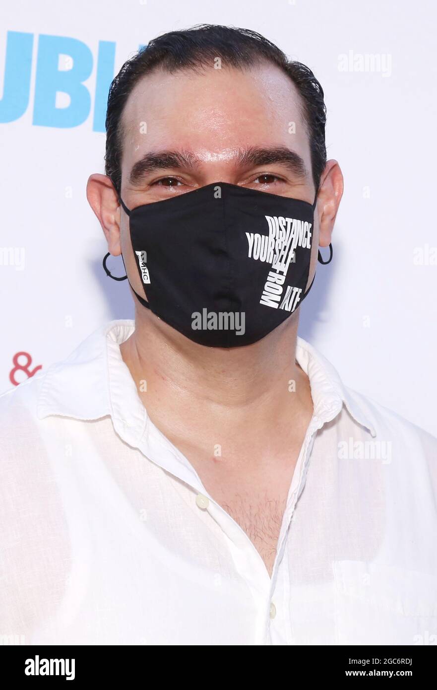 New York, NY, USA. 6th Aug, 2021. Javier Munoz arrives at the opening ...