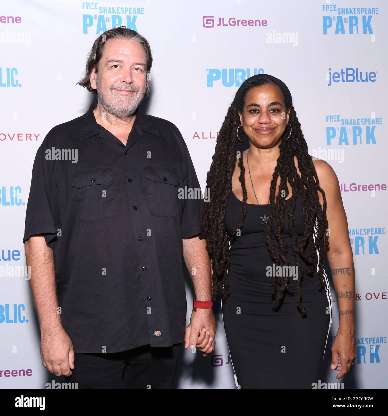New York, NY, USA. 6th Aug, 2021. Christian Konopka and Suzan-Lori ...