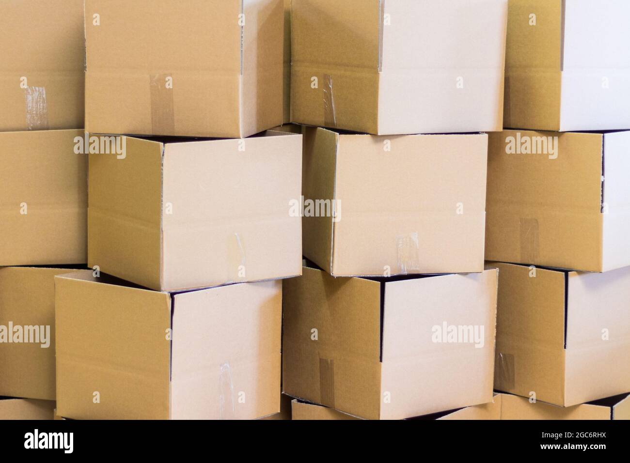 Pile of cardboard boxes Stock Photo - Alamy