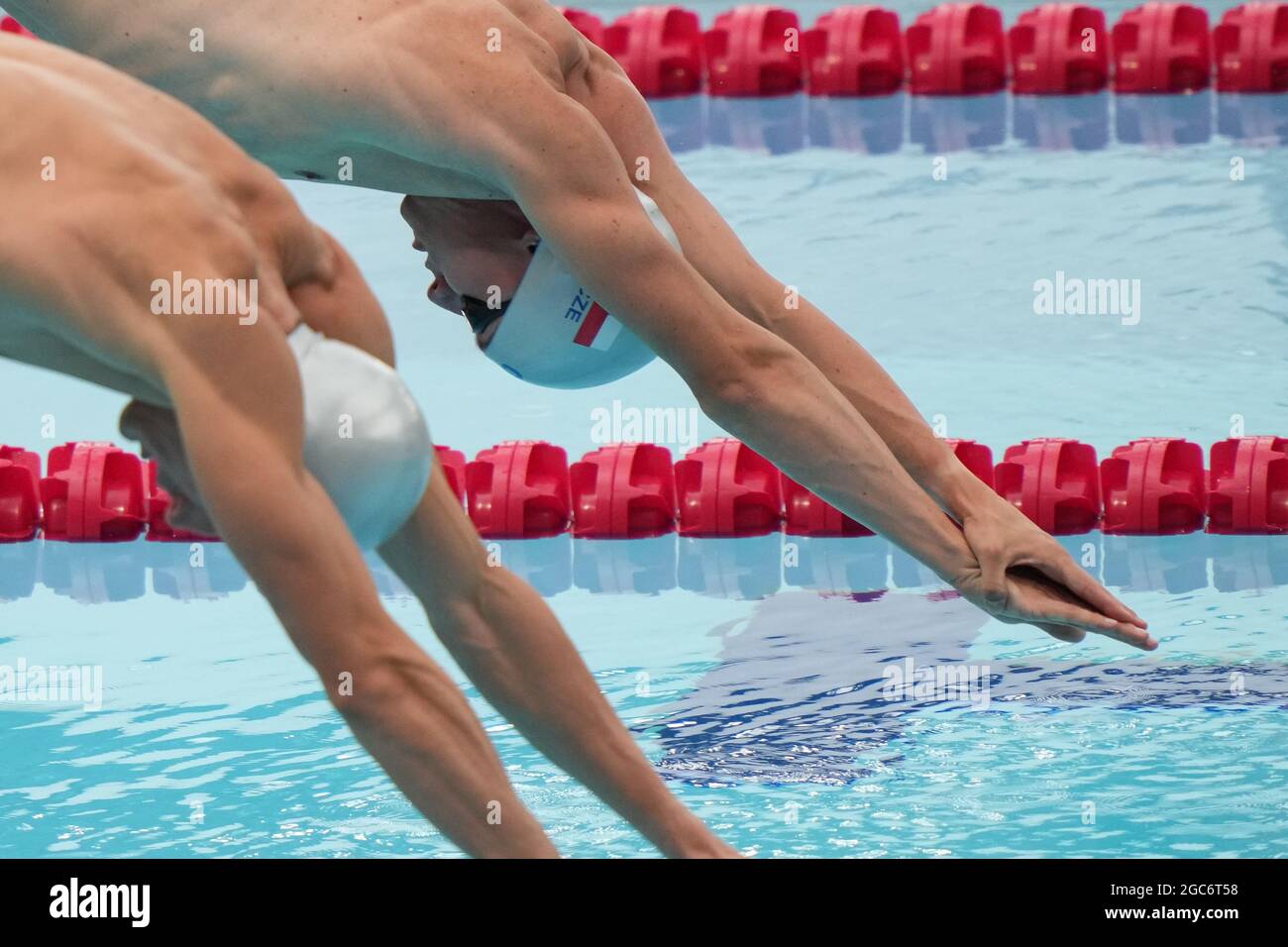 Czech Martin Vlach competes in swimming portion of the men's modern ...