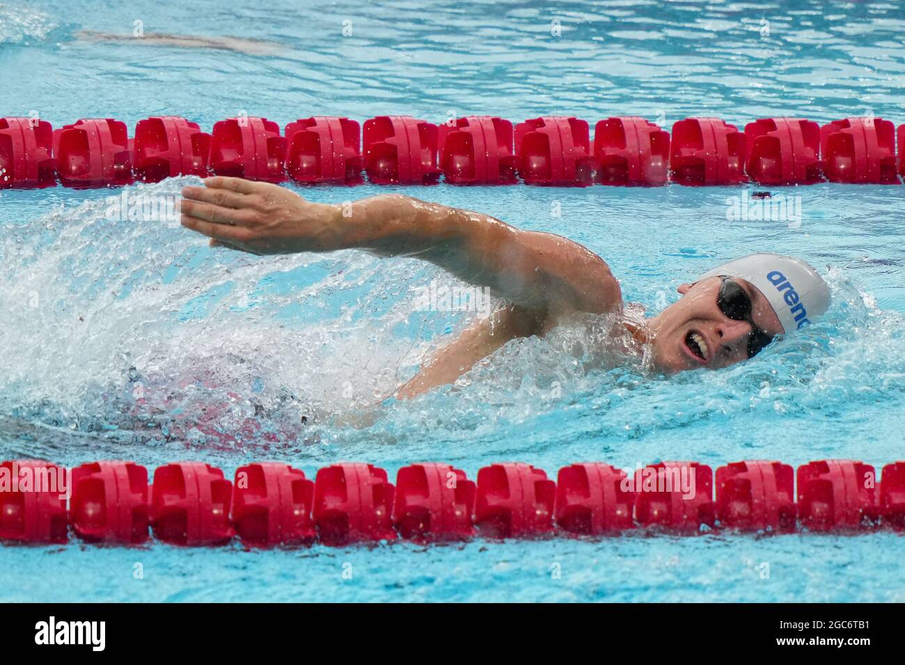 Czech Martin Vlach competes in swimming portion of the men's modern ...