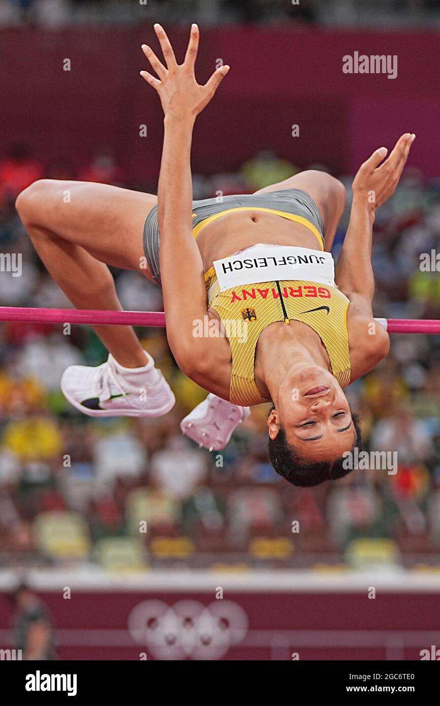 Tokyo, Japan. 07th Aug, 2021. Athletics: Olympics, High Jump, Women, Final at the Olympic ...