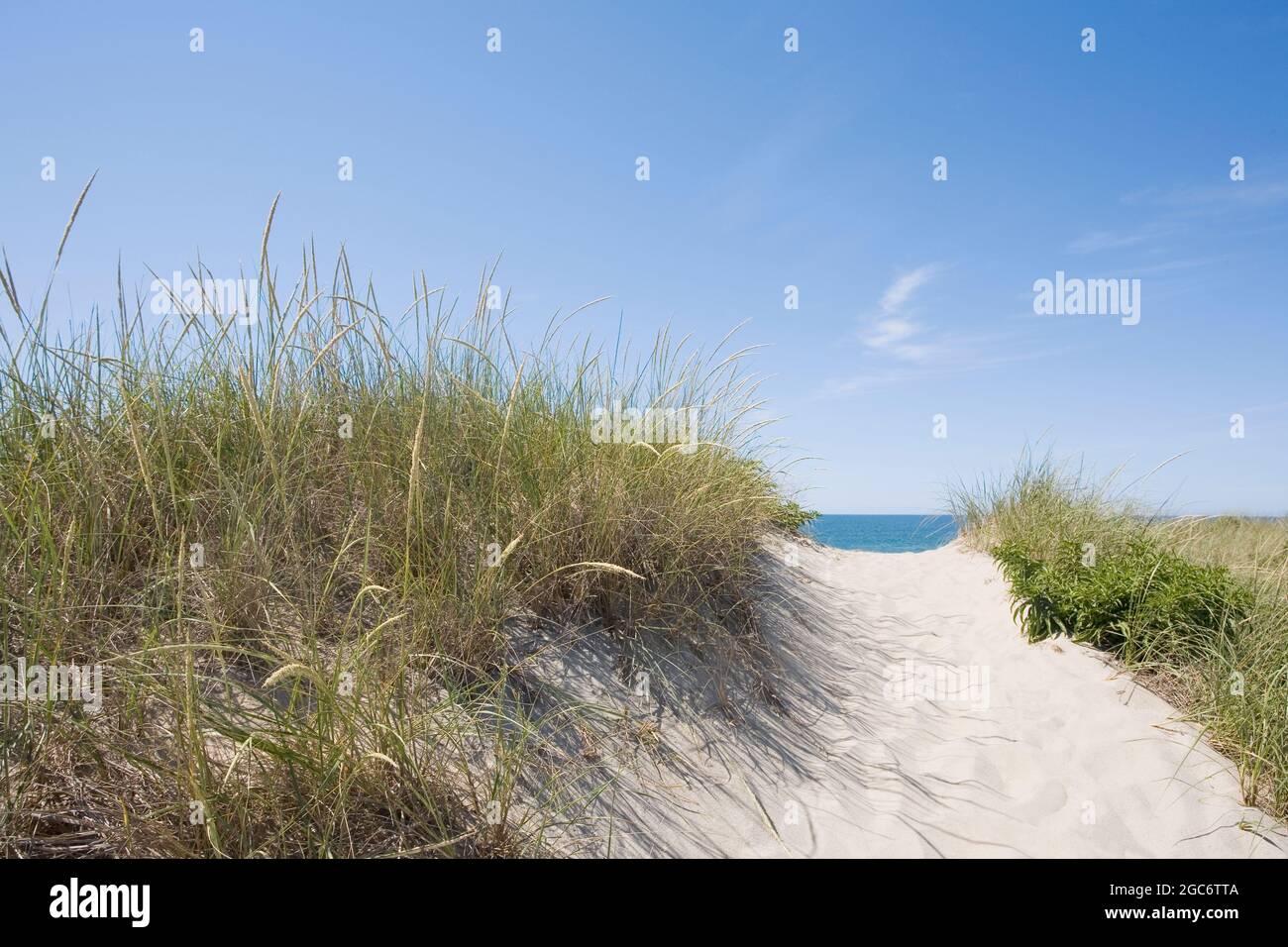 Usa, Massachusetts, Nantucket, Sandy path leading to beach Stock Photo ...