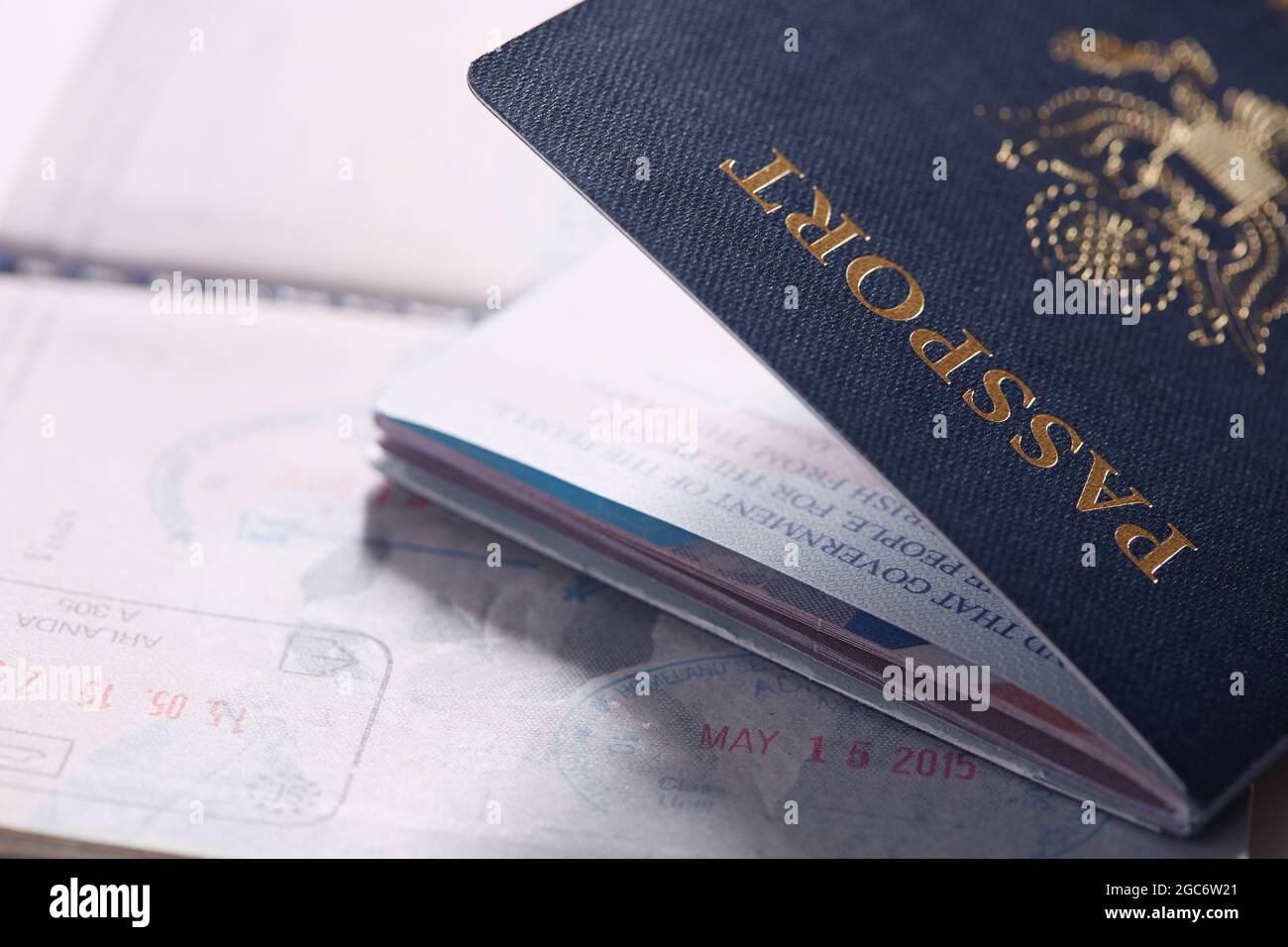 Close-up of passport Stock Photo - Alamy