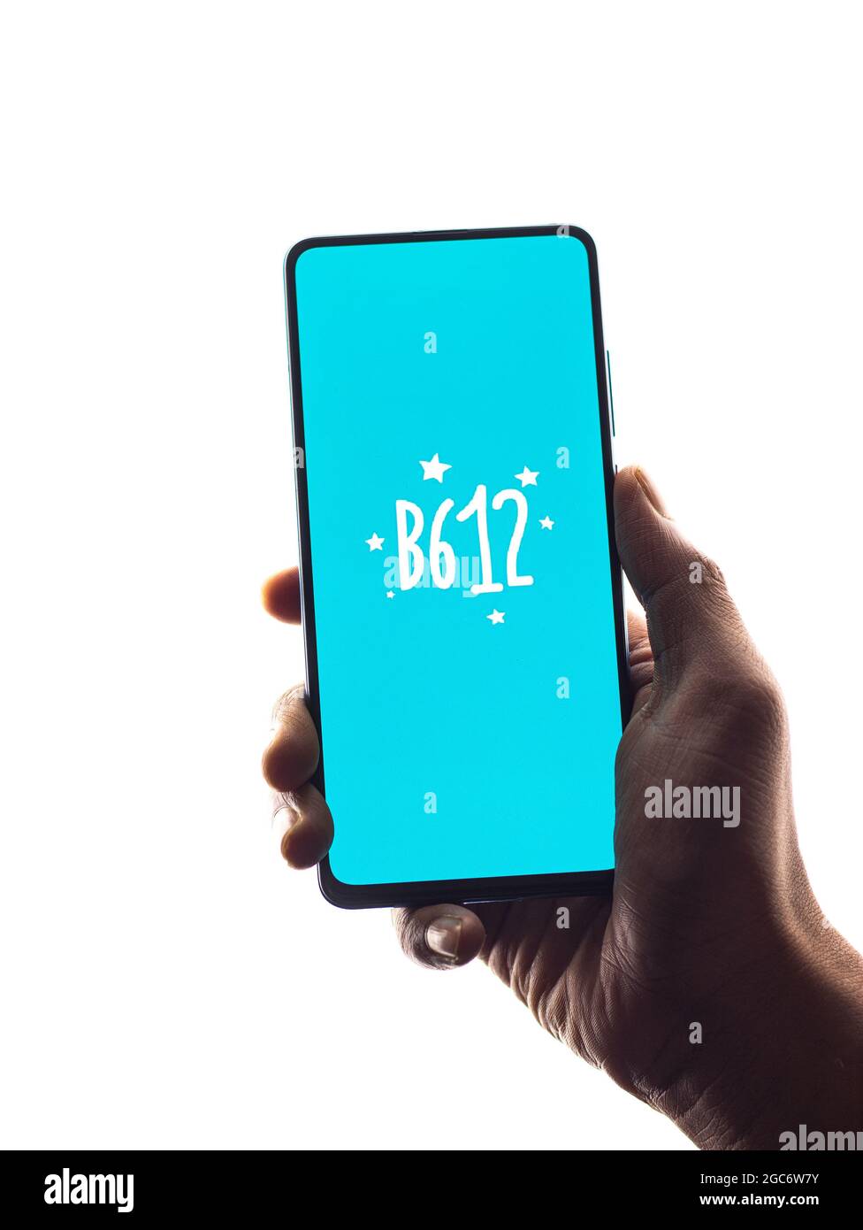 Assam, India - August 6, 2021 : B612 logo on phone screen stock image ...