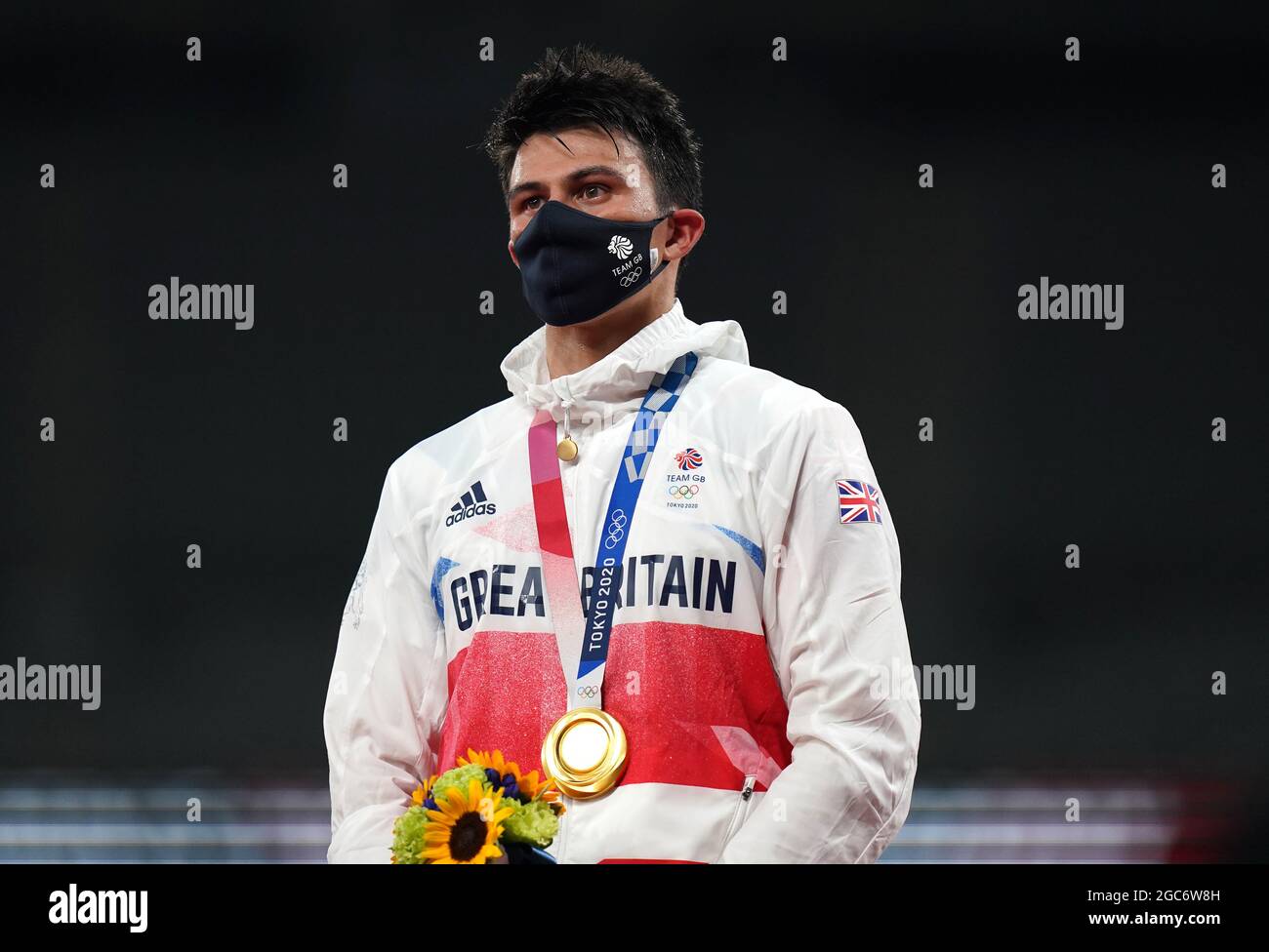 Joseph Choong of Great Britain with his gold medal following victory in ...