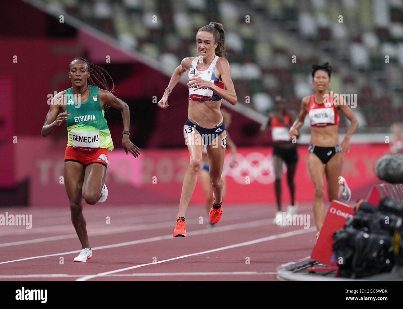 Great Britain's Eilish McColgan sprints for the line to finished 10th ...