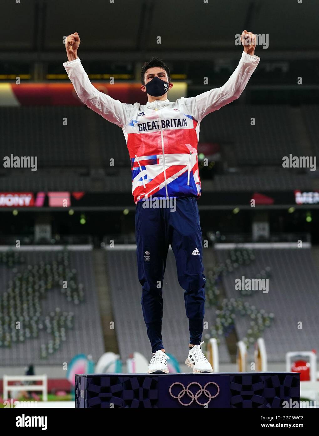 Joseph Choong of Great Britain with his gold medal following victory in ...