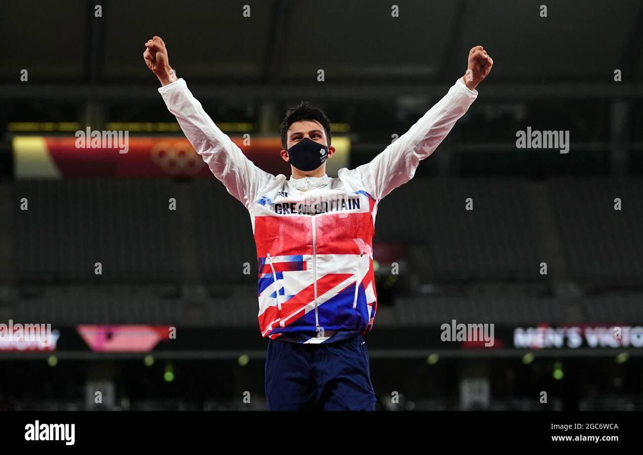 Joseph Choong of Great Britain with his gold medal following victory in ...