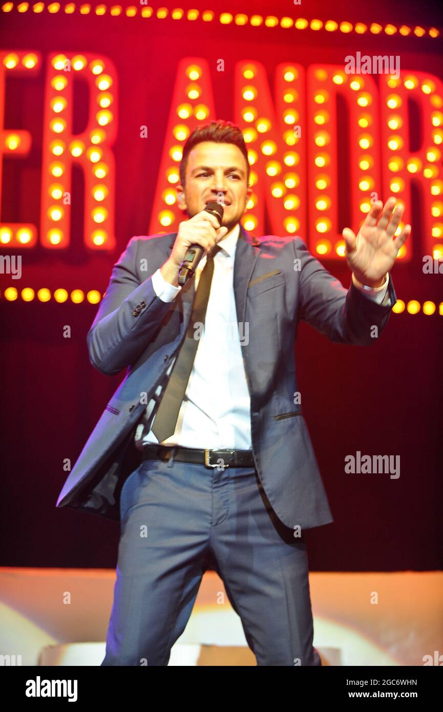 Peter Andre Performing at Sheffield City Hall , Sheffield Stock Photo ...
