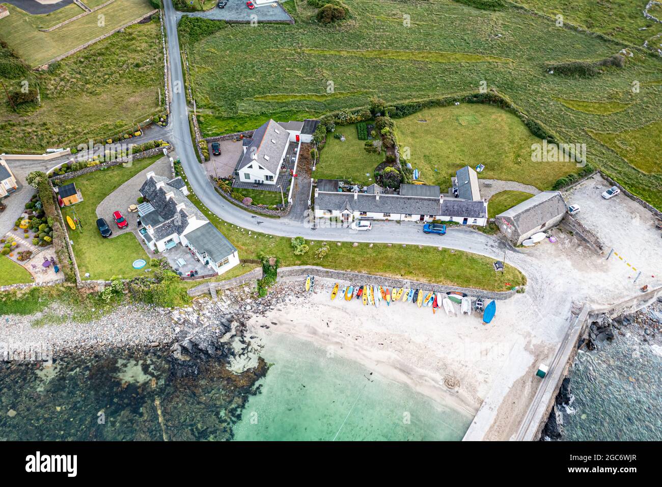 Aerial view of Portnoo harbour in County Donegal, Ireland Stock Photo ...
