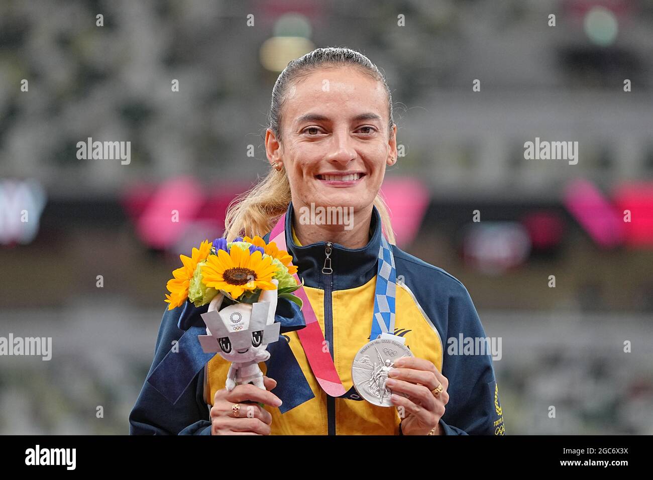 Tokyo, Japan. 07th Aug, 2021. Athletics: Olympics, at the Olympic Stadium. Sandra Arenas from ...