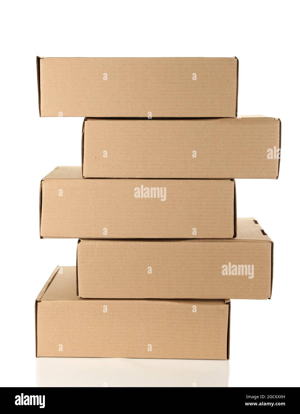 Parcels boxes, isolated on white Stock Photo - Alamy