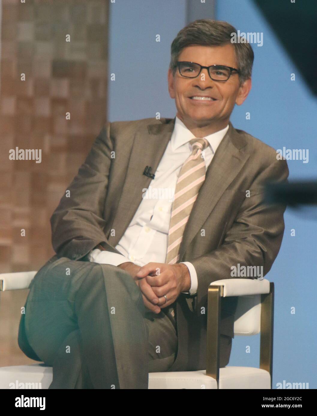 New York, NY, USA. 6th Aug, 2021. George Stephanopoulos on the set of ...