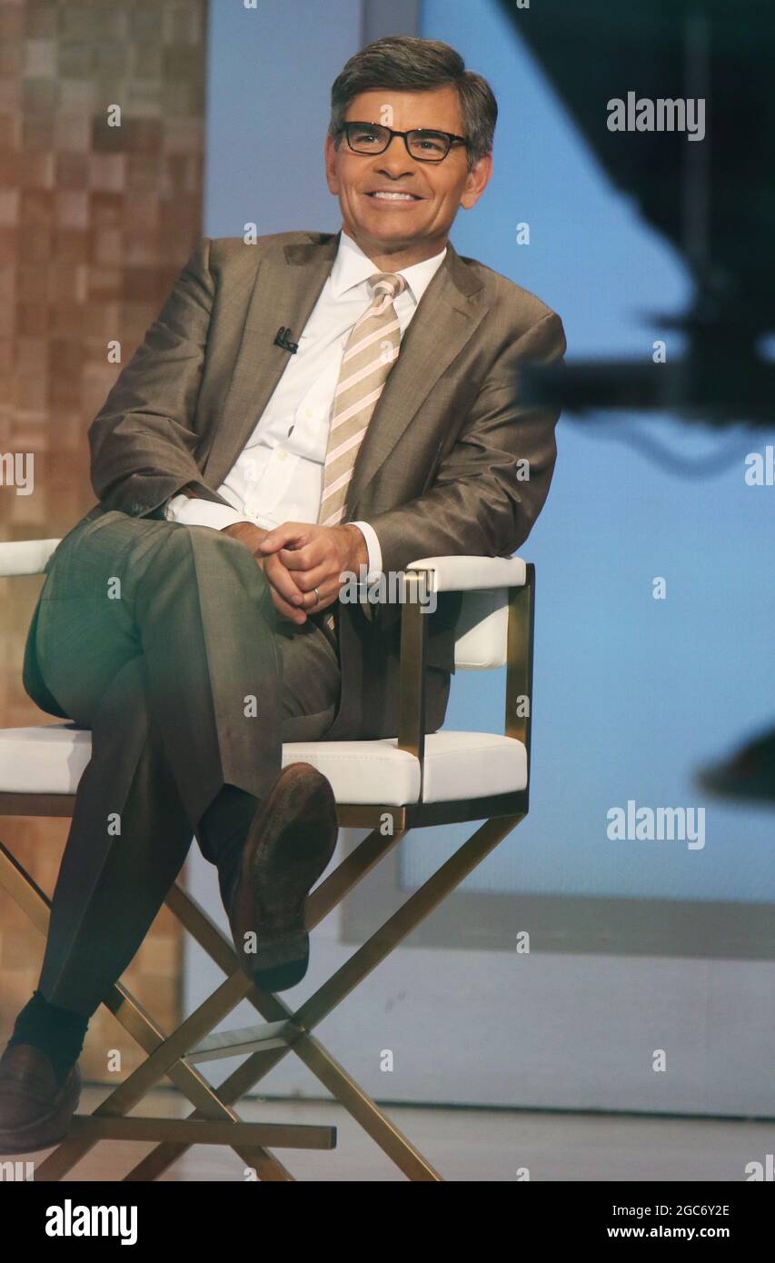 New York, NY, USA. 6th Aug, 2021. George Stephanopoulos on the set of ...