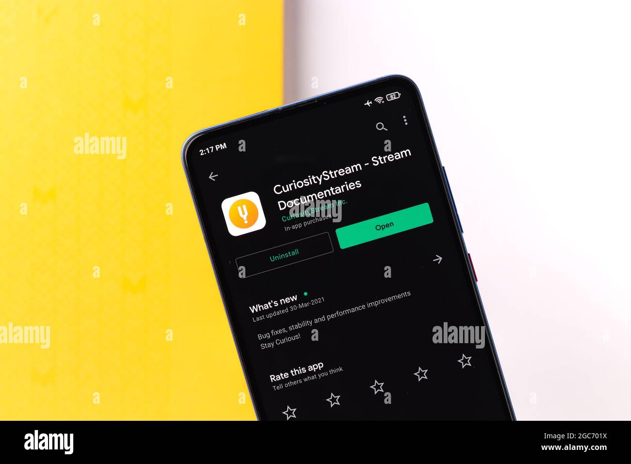 Assam, india - May 29, 2021 : CuriosityStream logo on phone screen ...