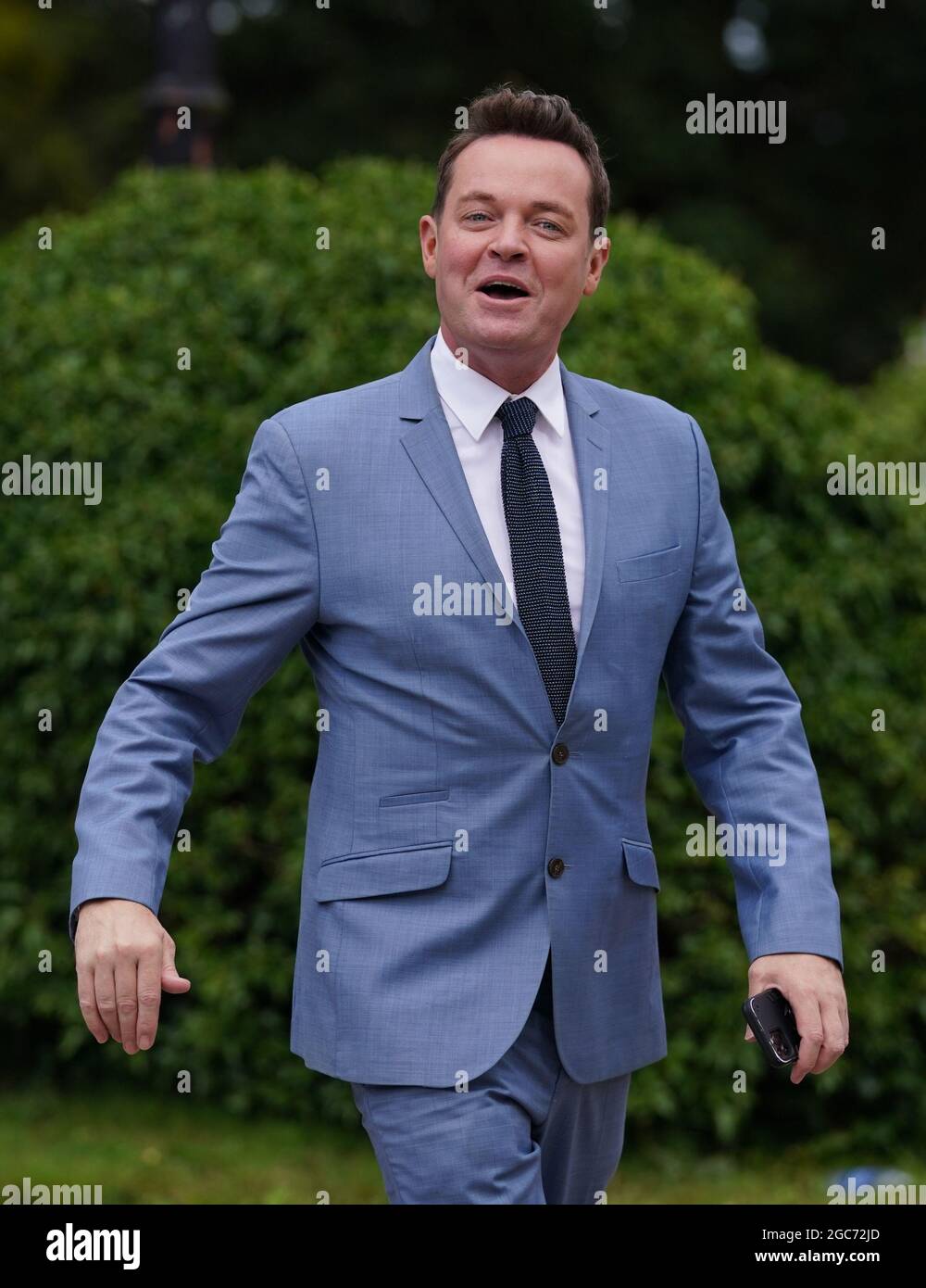 Stephen Mulhern arrives at St Michael's church, Heckfield in Hampshire ...