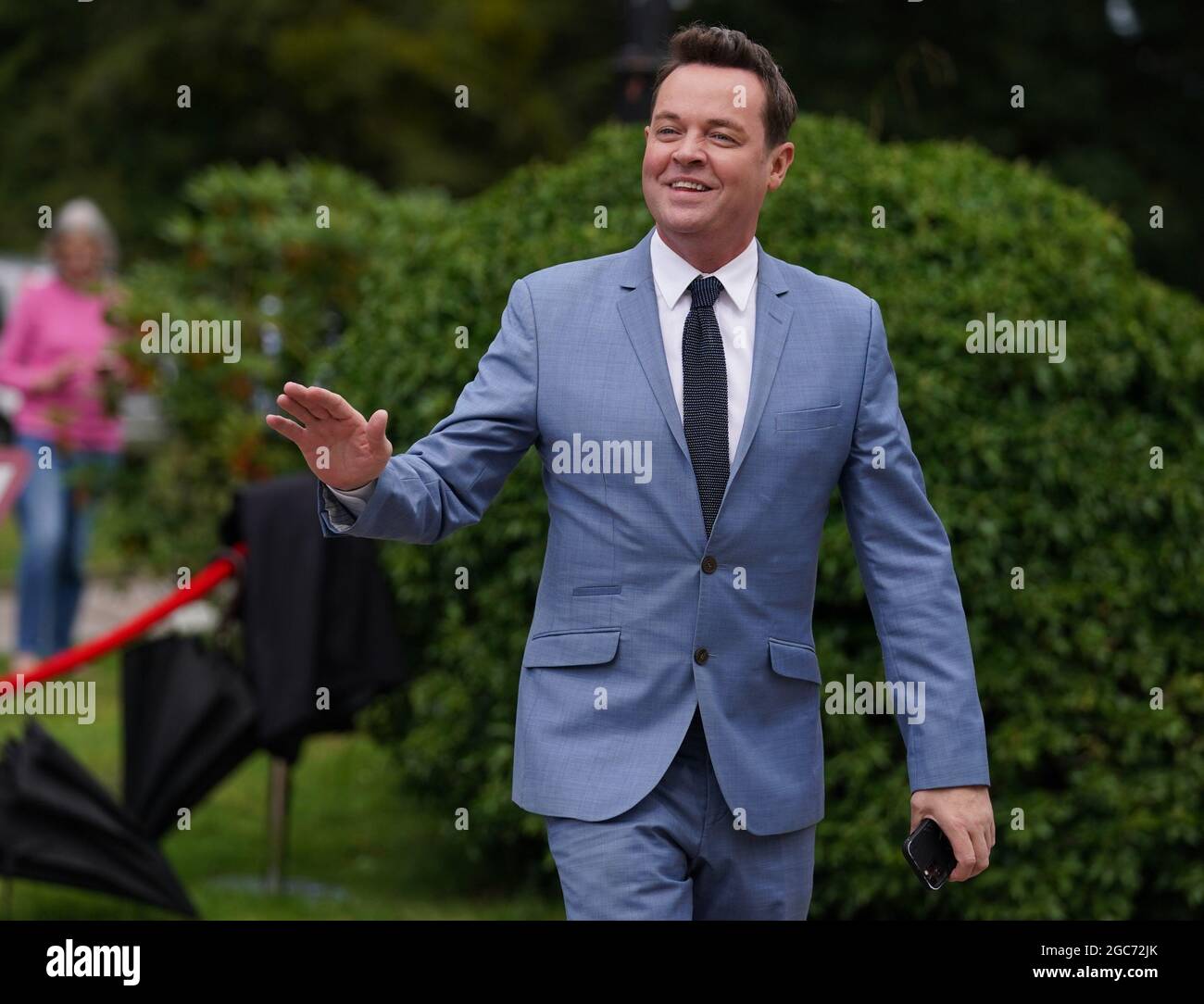 Stephen Mulhern arrives at St Michael's church, Heckfield in Hampshire ...
