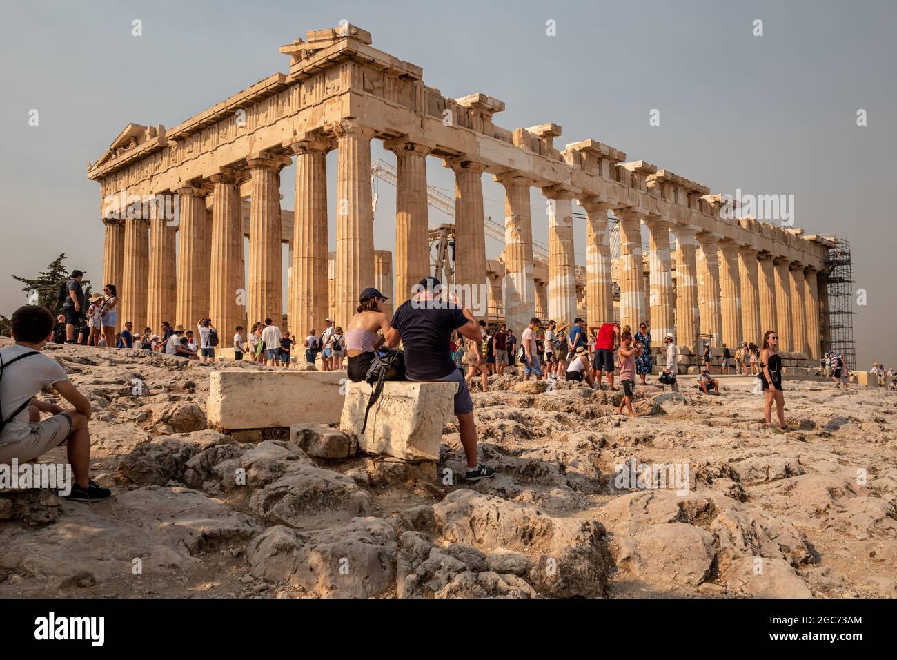 Athens, August 4th 2021: The Parthenon in Athens Stock Photo - Alamy