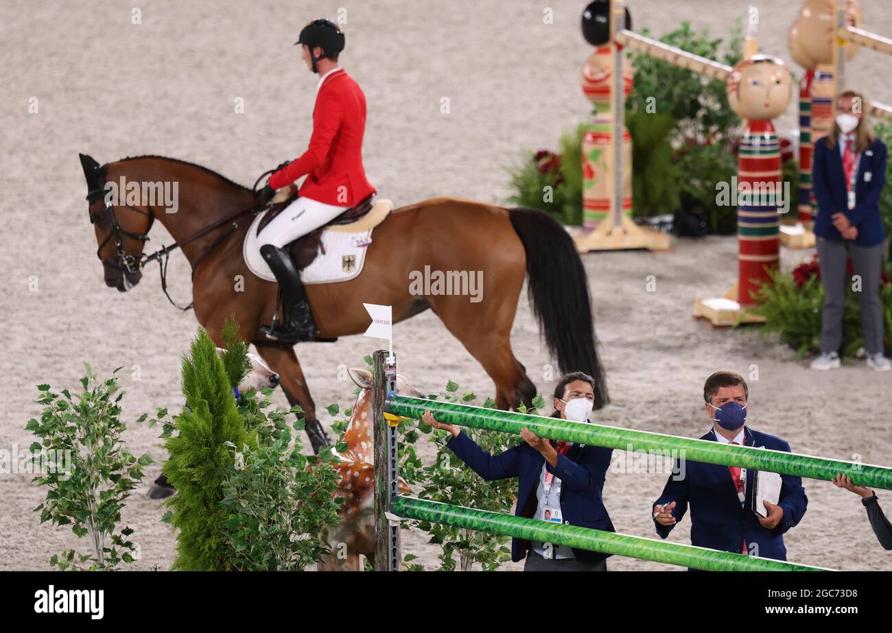 Tokyo, Japan. 07th Aug, 2021. Equestrian Sport/Jumping: Olympics, team ...