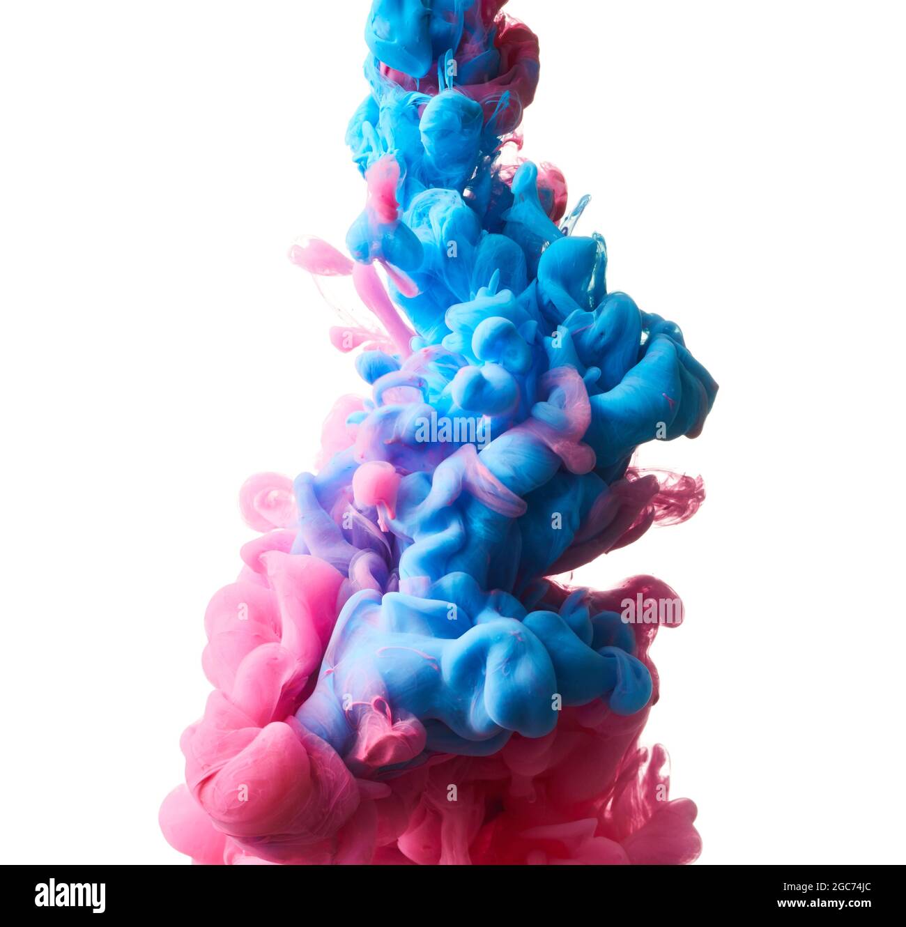 Ink drop in water isolated on white background Stock Photo - Alamy