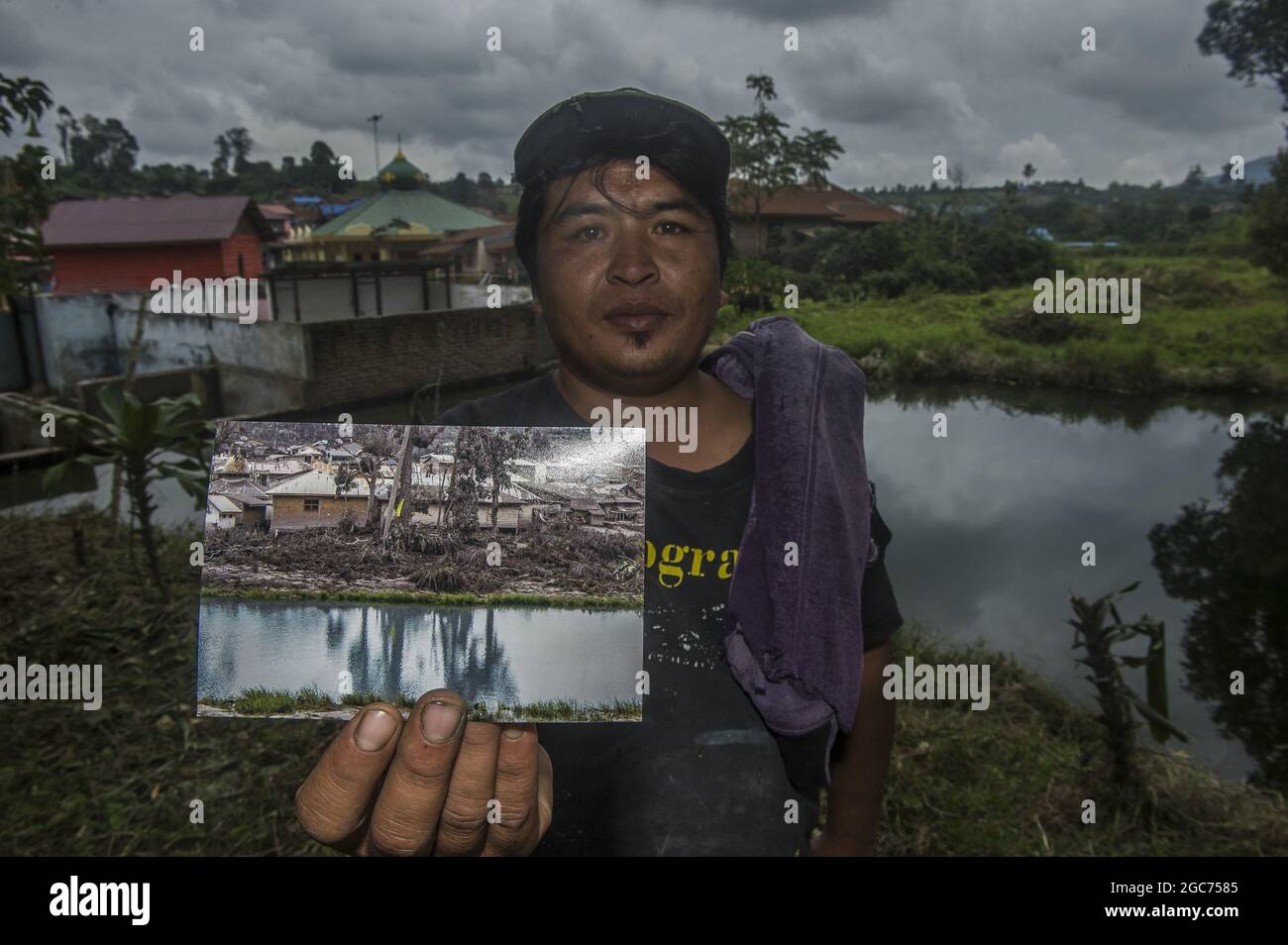Indonesia. 07th Aug, 2021. A resident of Kuta Rayat village, Walid ...