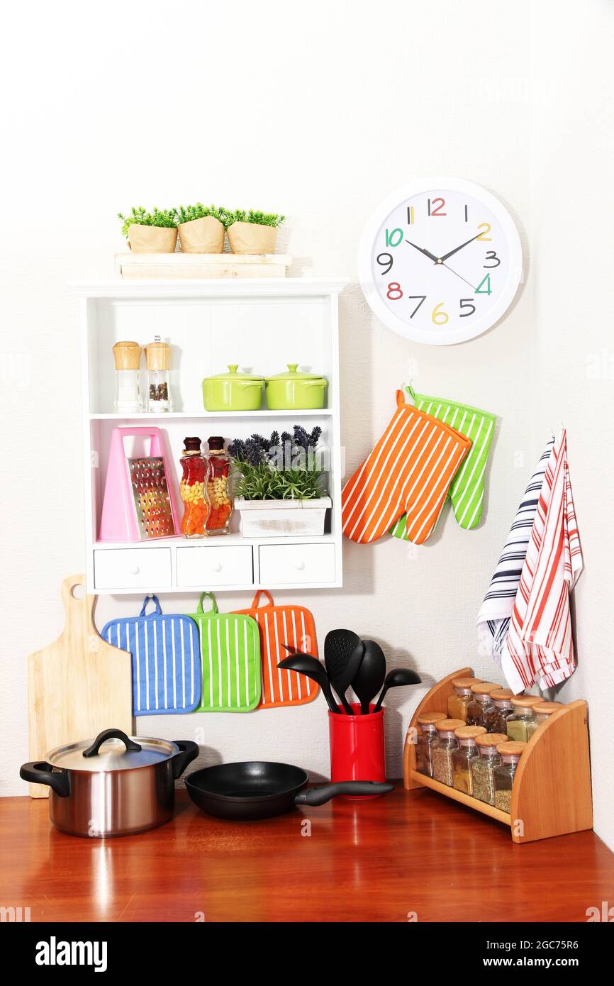 Beautiful kitchen interior Stock Photo - Alamy