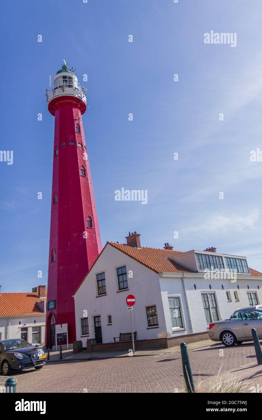 The red lighthouse of Scheveningen Stock Photo - Alamy