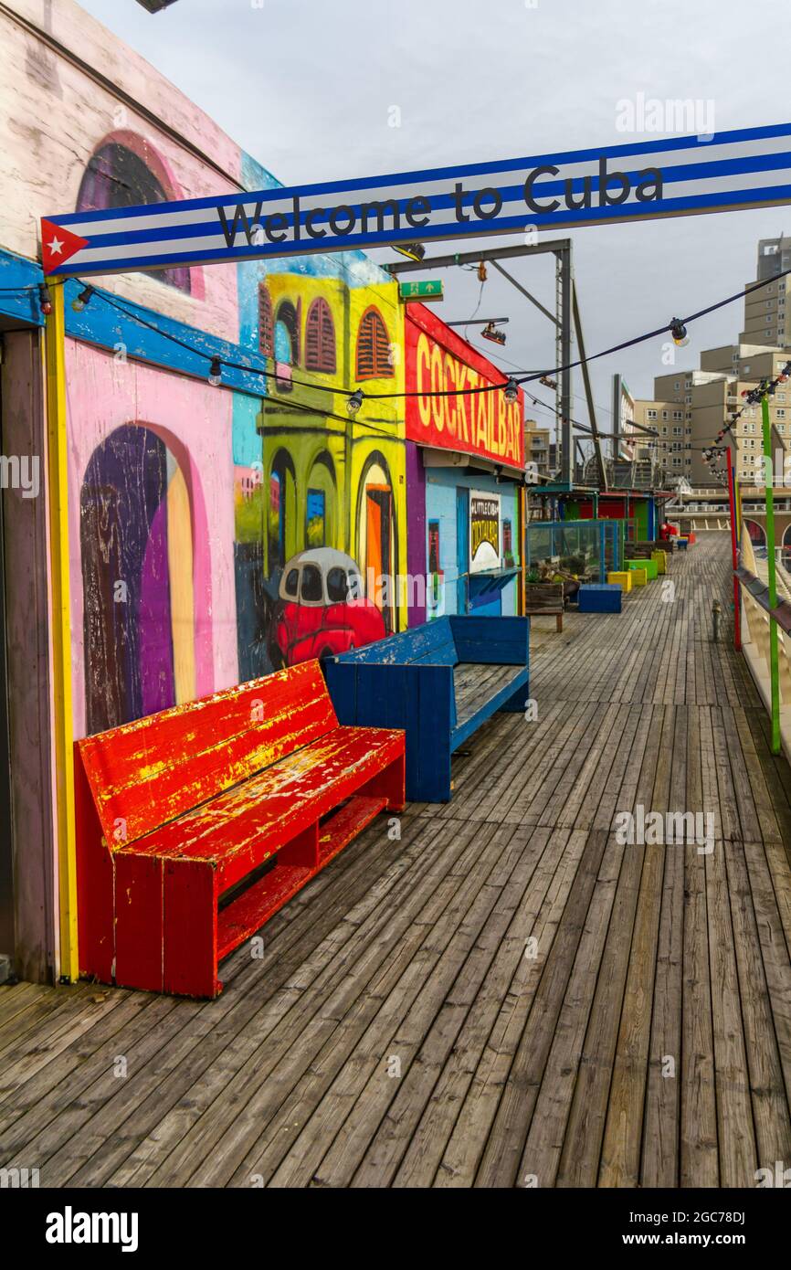Colorful cocktail bar in Scheveningen Stock Photo - Alamy