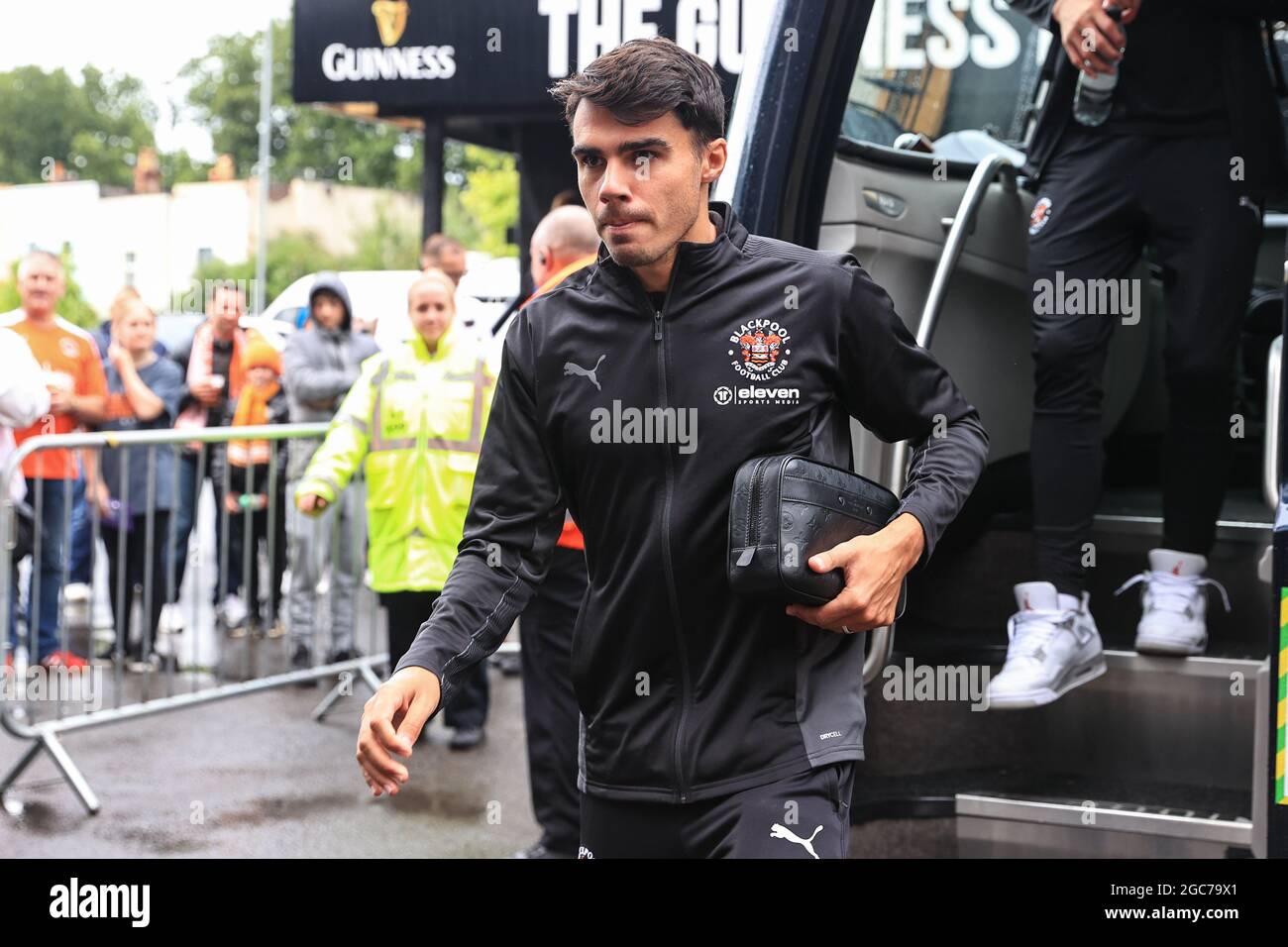 Reece James #5 of Blackpool arrives at Ashton Gate Stock Photo - Alamy